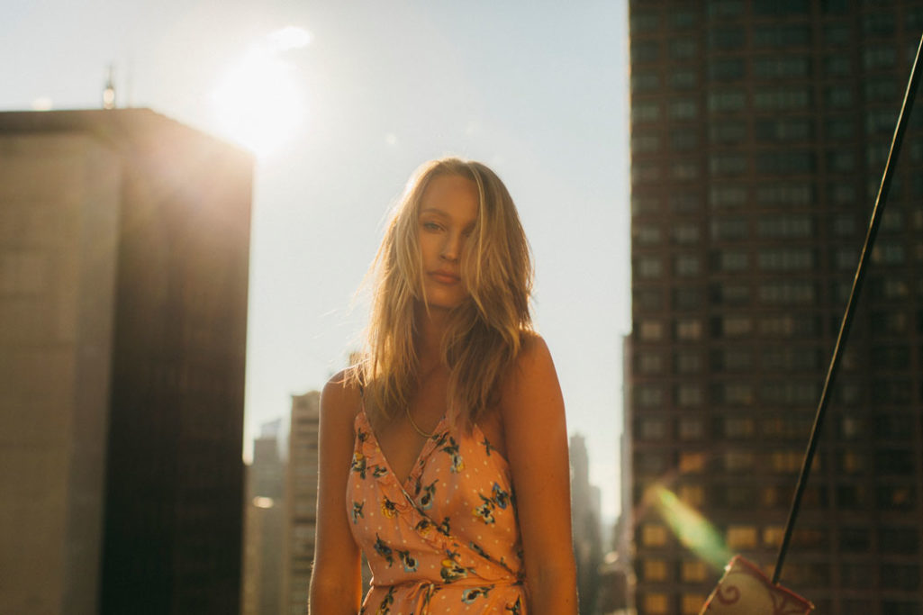 Georgia Sumner above midtown New York - C-Heads Magazine